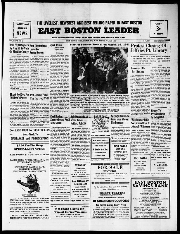 East Boston Leader, July 20, 1956 - Digital Commonwealth