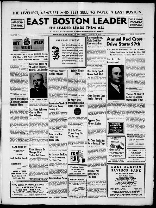 East Boston Leader. February 07, 1947 - Digital Commonwealth