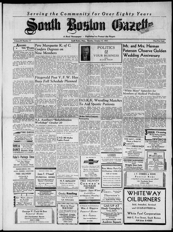 South Boston Gazette, October 17, 1957 - Digital Commonwealth