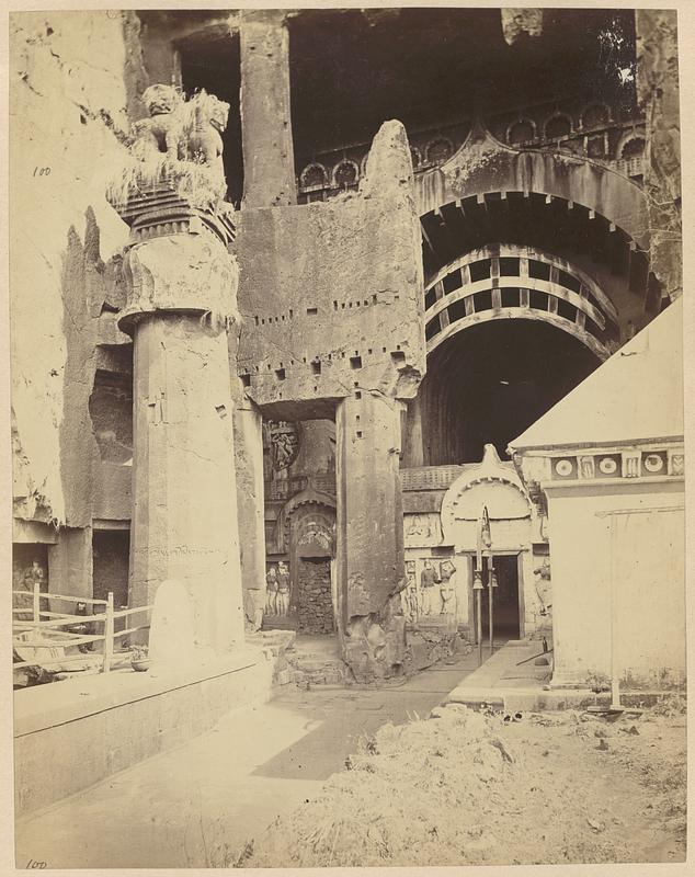 Entrance to Chaitya Hall, Karli Caves, Karli, India - Digital Commonwealth