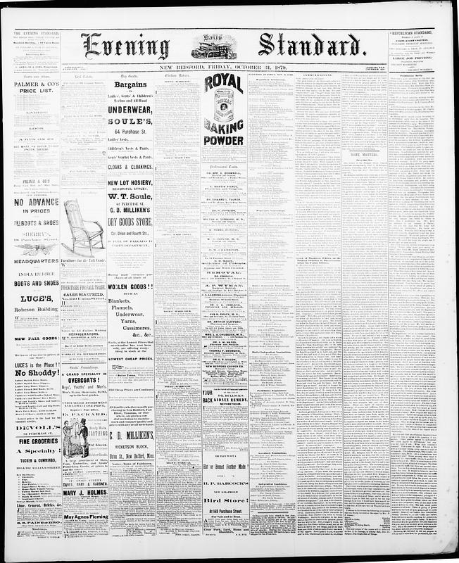 Evening Standard. October 31, 1879 - Digital Commonwealth