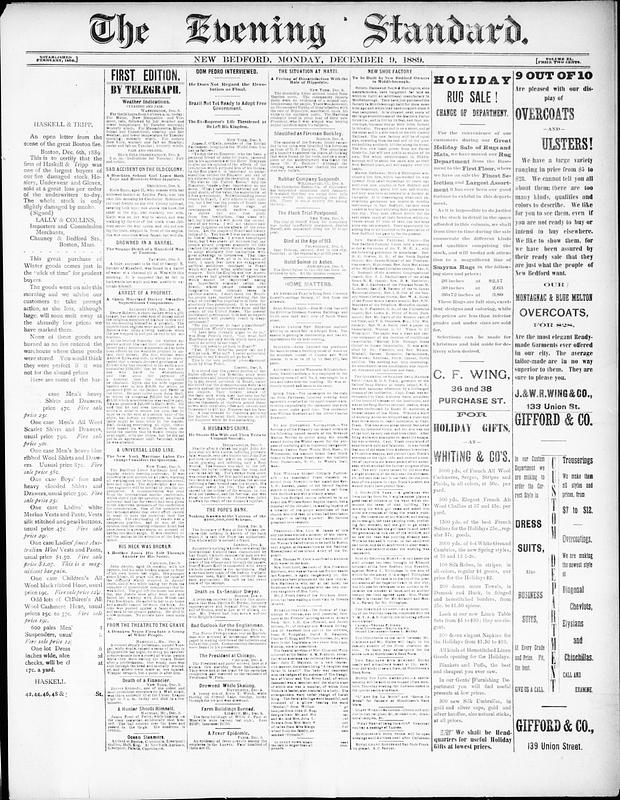 Evening Standard. December 09, 1889 - Digital Commonwealth