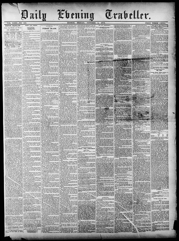 Daily Evening Traveller. October 01, 1875 - Digital Commonwealth