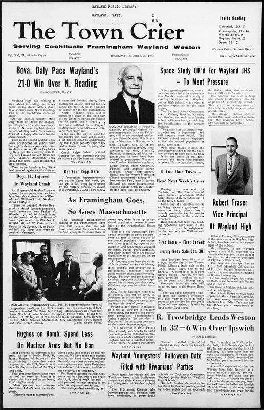 The Town Crier. October 25, 1962 - Digital Commonwealth