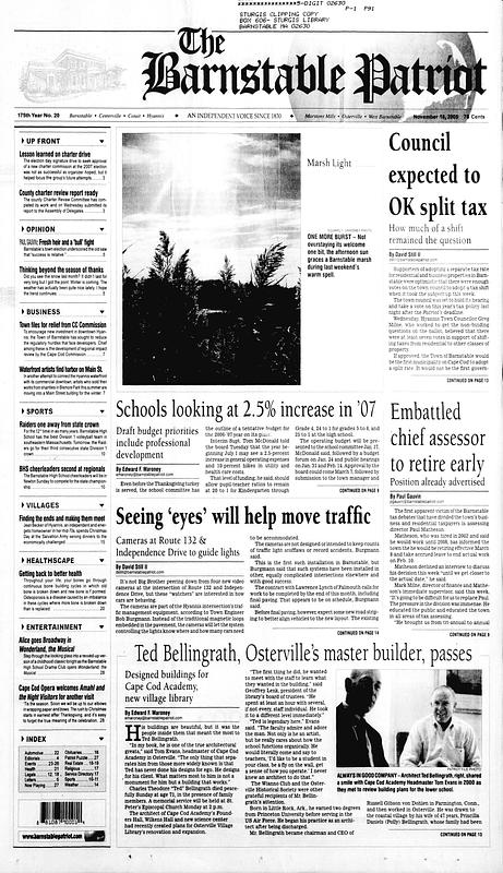 Barnstable Patriot. November 18, 2005 - Digital Commonwealth