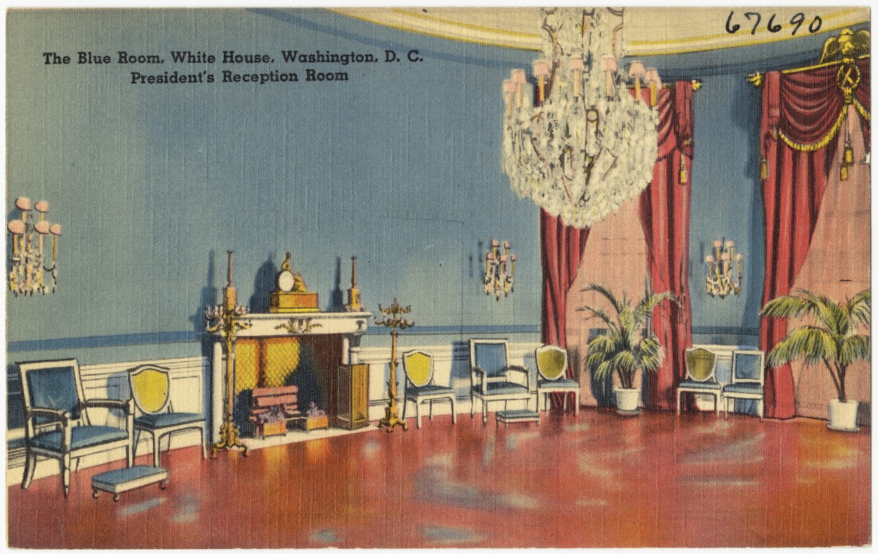 The Blue Room, White House, Washington, D. C., President's Reception ...