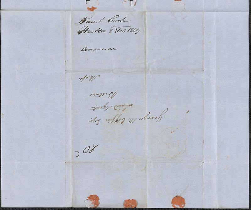 Samuel Cook to George Coffin, 8 February 1849 - Digital Commonwealth
