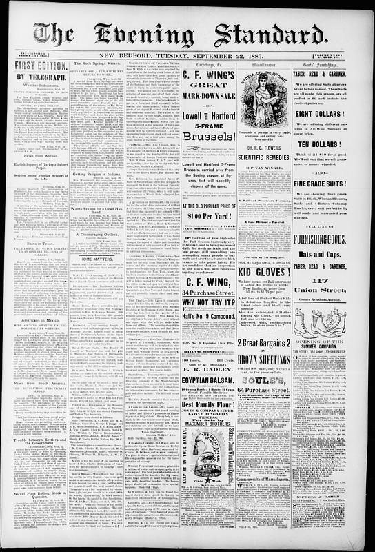 Evening Standard. September 22, 1885 - Digital Commonwealth
