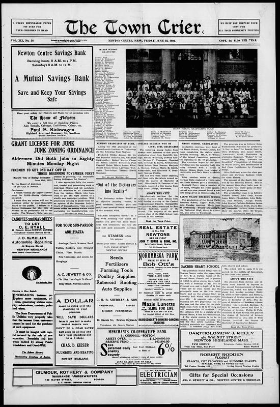 The Town Crier. June 23, 1922 - Digital Commonwealth