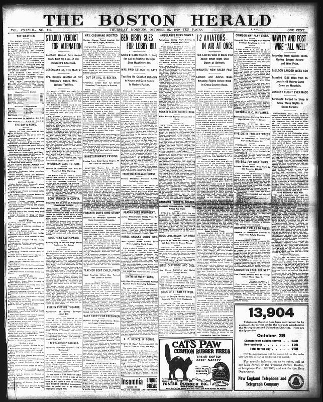 The Boston Herald. October 27, 1910 - Digital Commonwealth