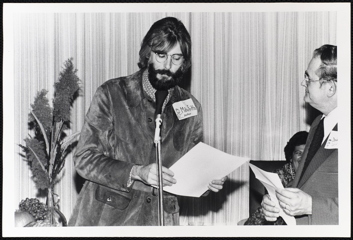 Mike Frith and microphone - Digital Commonwealth