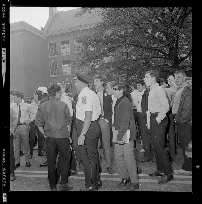 Students outside English High School on day of protests against school ...