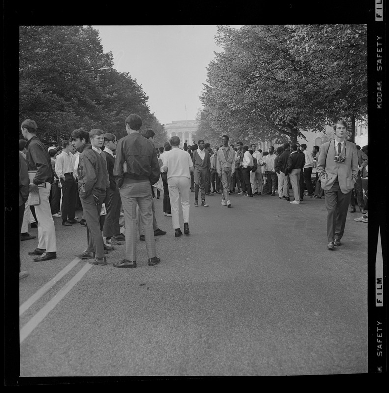 Students outside English High School on day of protests against school ...