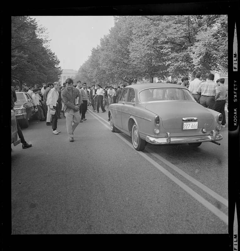 Students outside English High School on day of protests against school ...