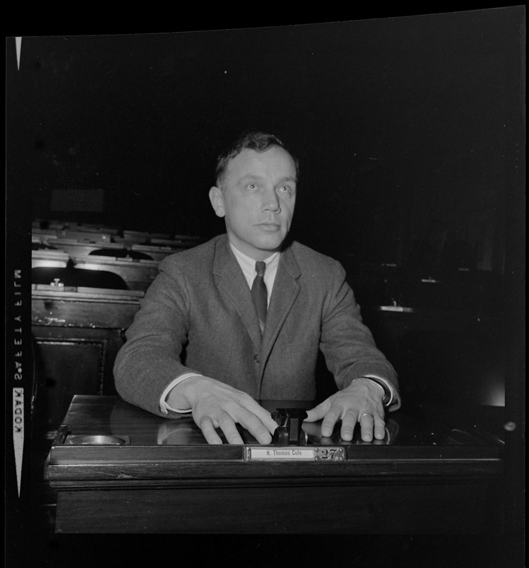Representative H. Thomas Colo, seated in the House chamber - Digital ...