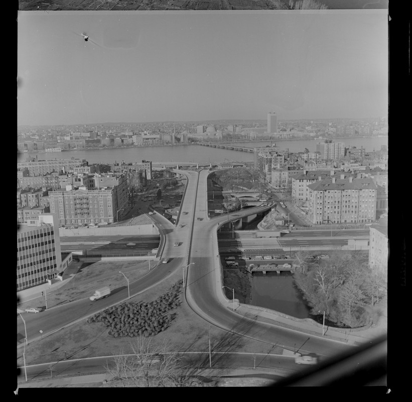 Aerial view of the MDC overpass complex - Digital Commonwealth