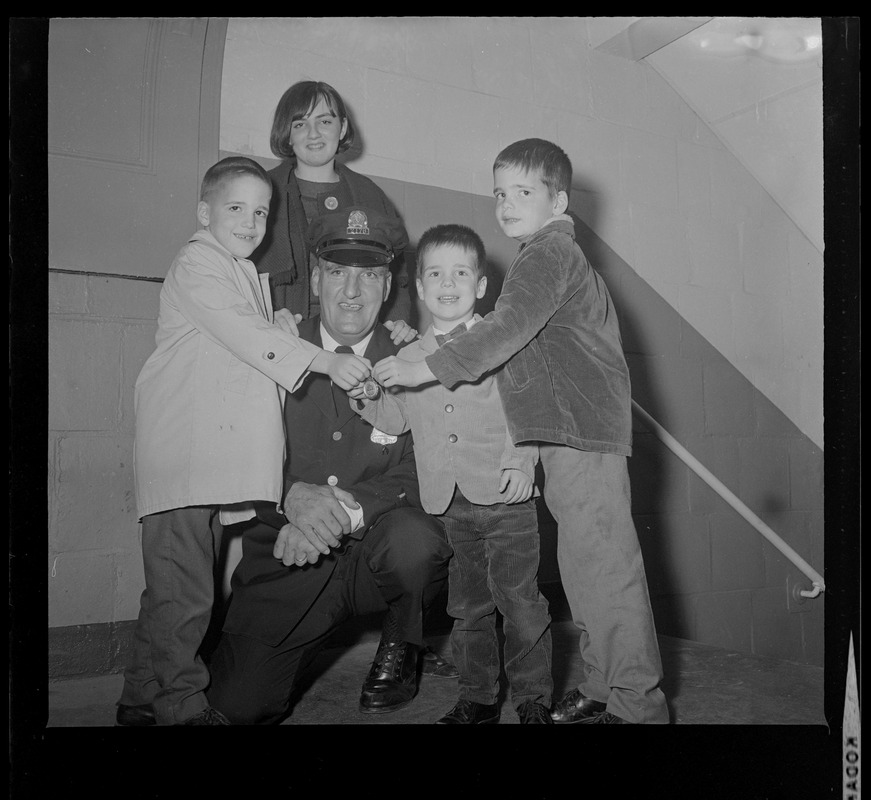 Patrolman Clifford R. Stronach, son Kurt Stronach, 4 and other family ...