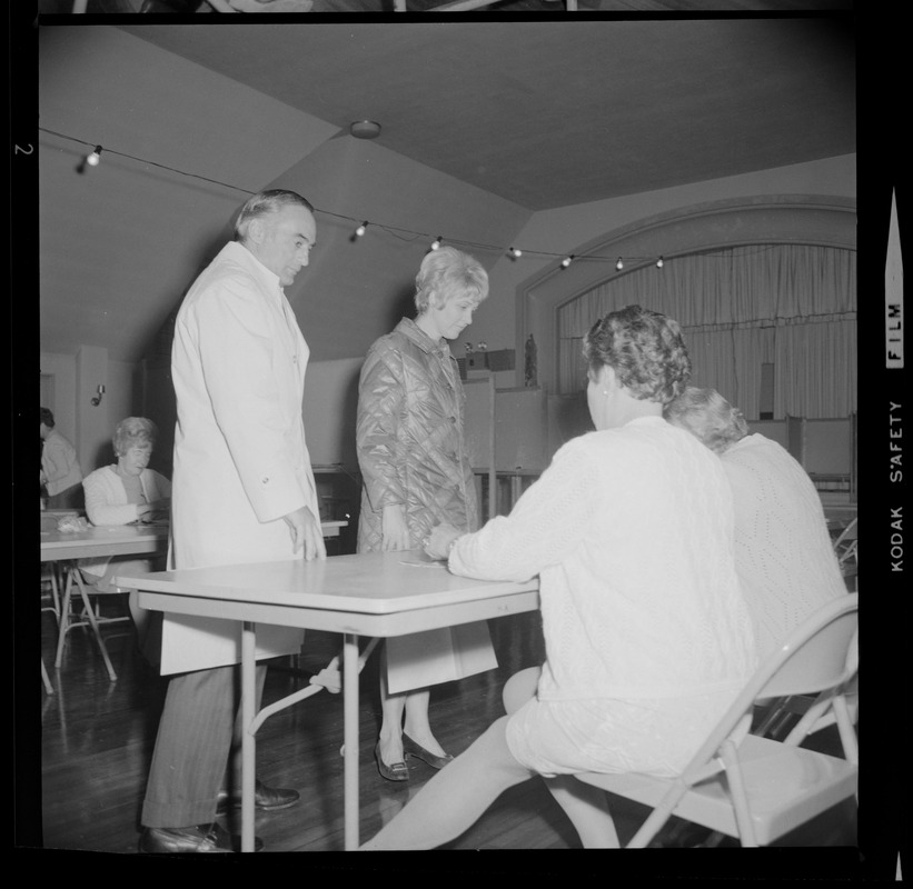 Francis and Margarita Bellotti checking in to vote in the Democratic ...