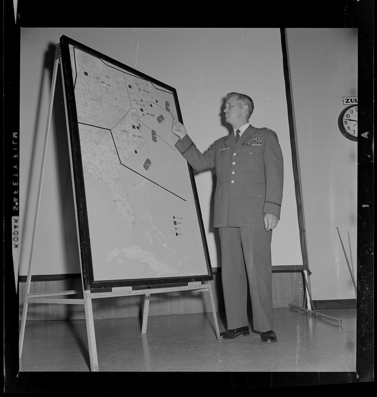 Wing Cmdr. Col. James P. Lyle tracks where massive air and sea search ...
