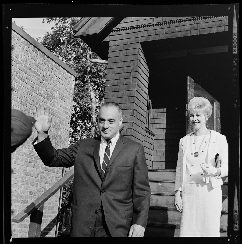 Mr. and Mrs. Frank Bellotti voted at Ward 5, Precinct 8 in Wollaston ...