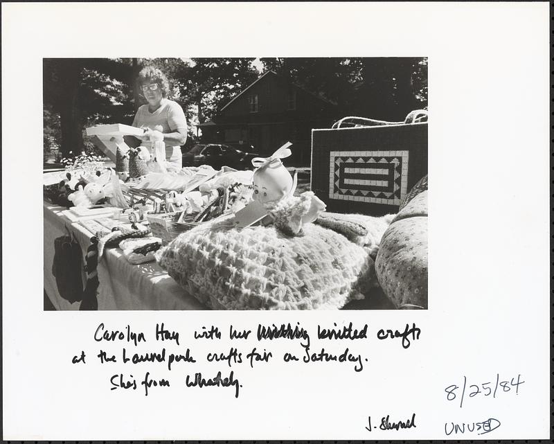 Carolyn Hay at craft fair - Digital Commonwealth