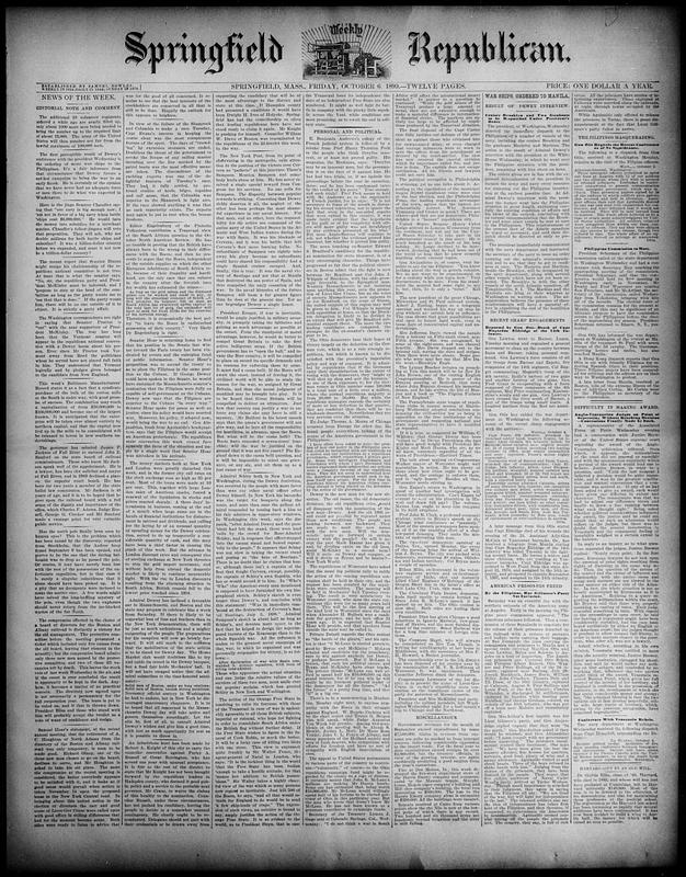 Springfield Weekly Republican - Digital Commonwealth