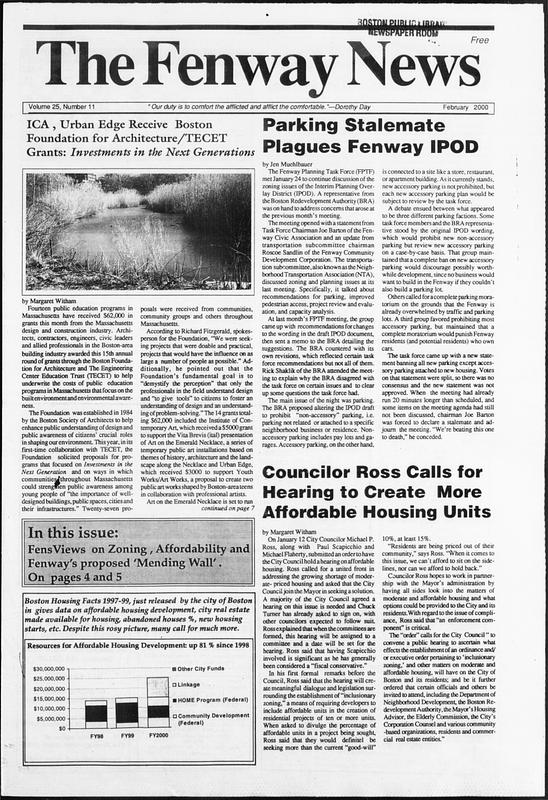 The Fenway News. February 01, 2000 - Digital Commonwealth