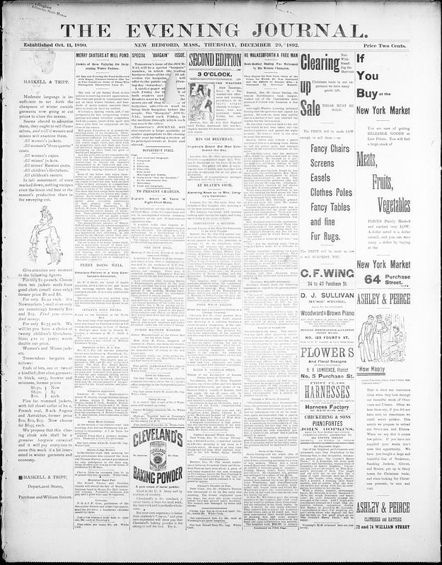 The Evening Journal. December 29, 1892 - Digital Commonwealth
