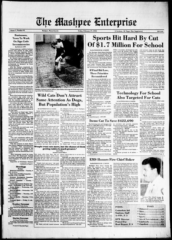 The Mashpee Enterprise. February 17, 1995 - Digital Commonwealth