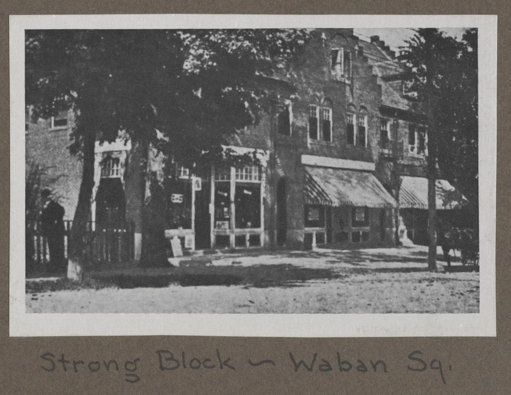 Waban photographs - Strong Block - Waban Square - - Digital Commonwealth
