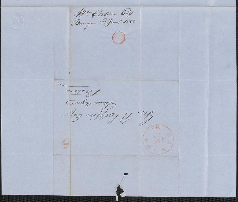 William Cutter to George Coffin, 23 January 1850 - Digital Commonwealth