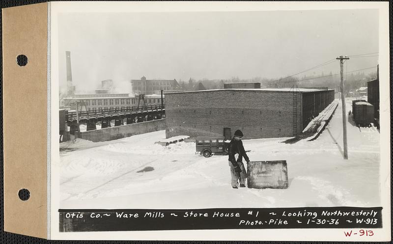 Otis Co., Ware Mills, storehouse #1, looking northwesterly, Ware, Mass ...