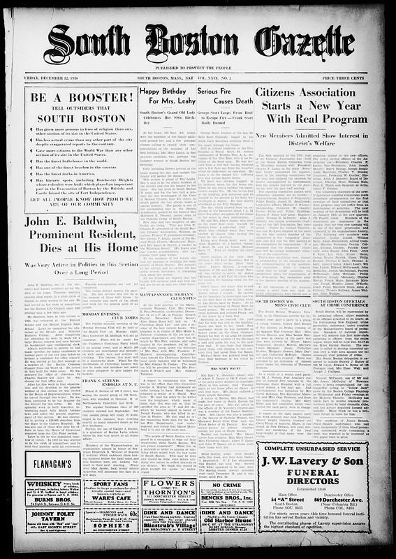 South Boston Gazette, December 12, 1936 - Digital Commonwealth