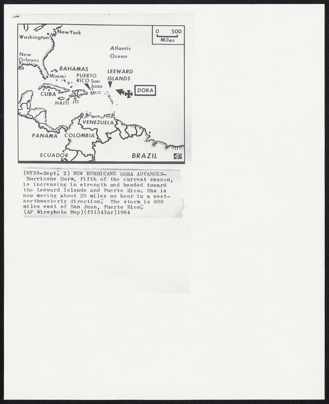 New Hurricane Dora Advances-Hurricane Dora, fifth of the current season ...