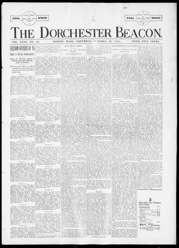 The Dorchester Beacon. October 26, 1895 - Digital Commonwealth
