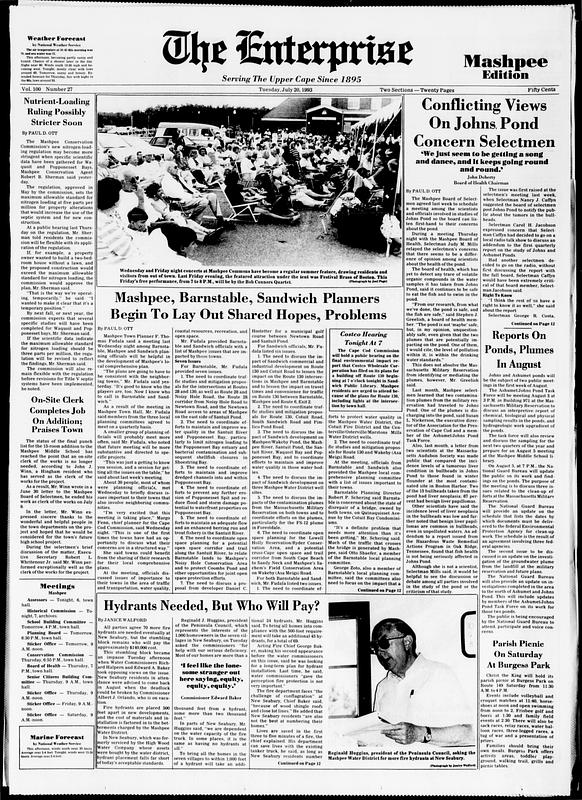 The Mashpee Enterprise. July 20, 1993 - Digital Commonwealth