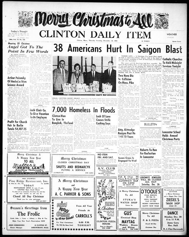 Clinton Daily Item. December 24, 1964 - Digital Commonwealth