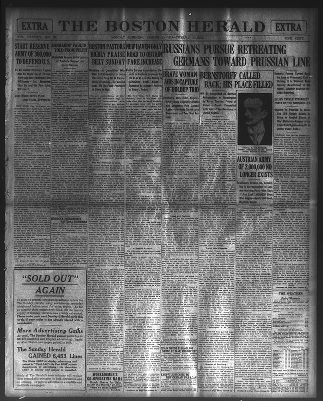 The Boston Herald. March 01, 1915 - Digital Commonwealth