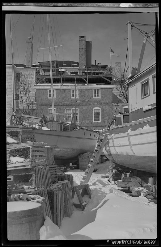 Marblehead, boatyards (vertical) - Digital Commonwealth