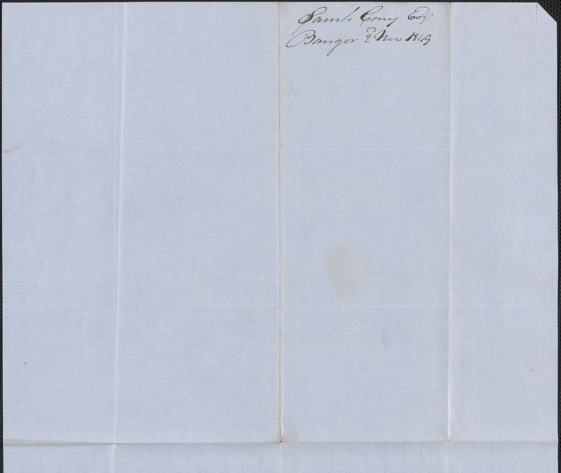 Samuel Cony to George Coffin, 2 November 1849 - Digital Commonwealth