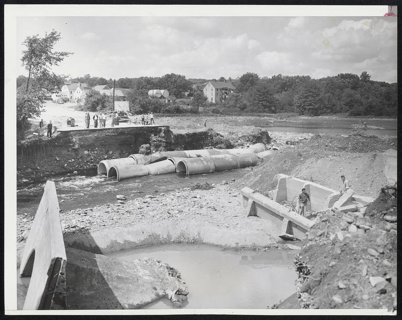 Cement Culvert is all that remains of a temporary road at North Oxford ...