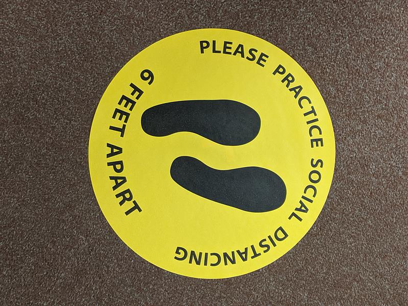 Social distancing floor signage - Digital Commonwealth