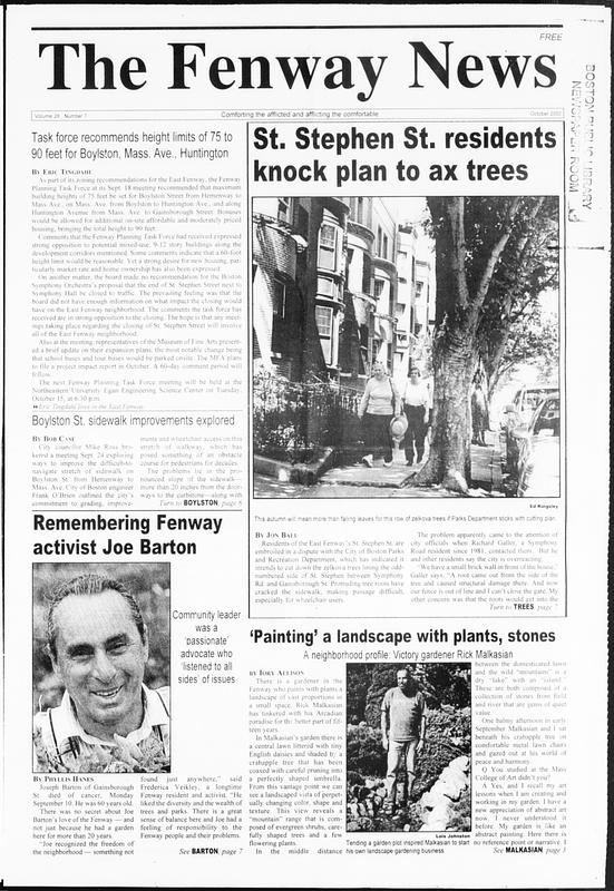 The Fenway News. October 01, 2002 - Digital Commonwealth