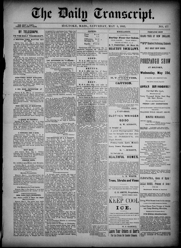 The Daily Transcript. May 05, 1883 - Digital Commonwealth