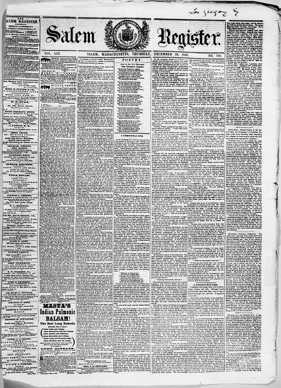 Salem Register. December 23, 1858 - Digital Commonwealth