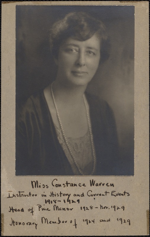 Miss Constance Warren - Digital Commonwealth
