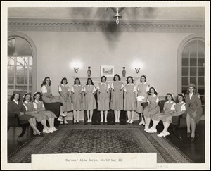 Nurses Aides Corps, Wheeler House stairway, 40s - Digital Commonwealth