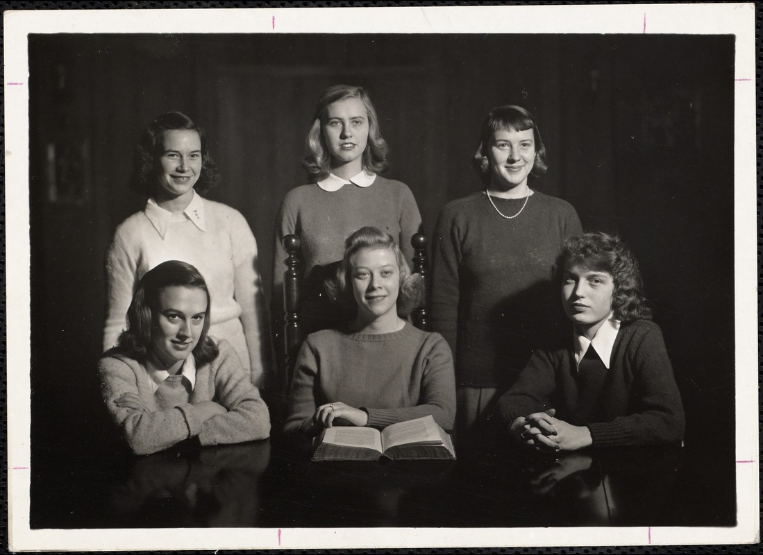 Pine Manor, council of seven, 1956 - Digital Commonwealth