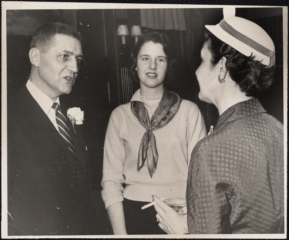 left to right - Mr. Ferry - Miss Adams - Mrs. Adams (interested in ...
