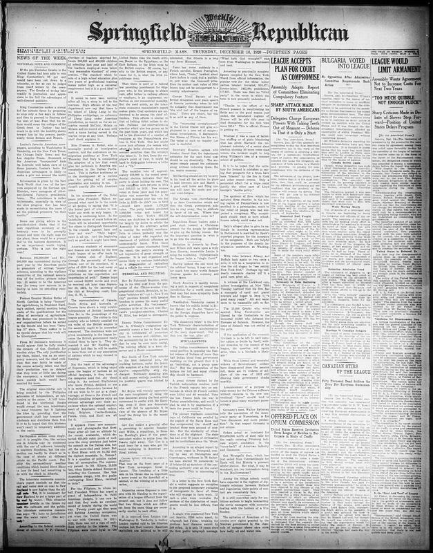 Springfield Weekly Republican - Digital Commonwealth